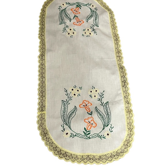 Handmade | Dining | Vintage Hand Embroidered Table Runner | Poshmark